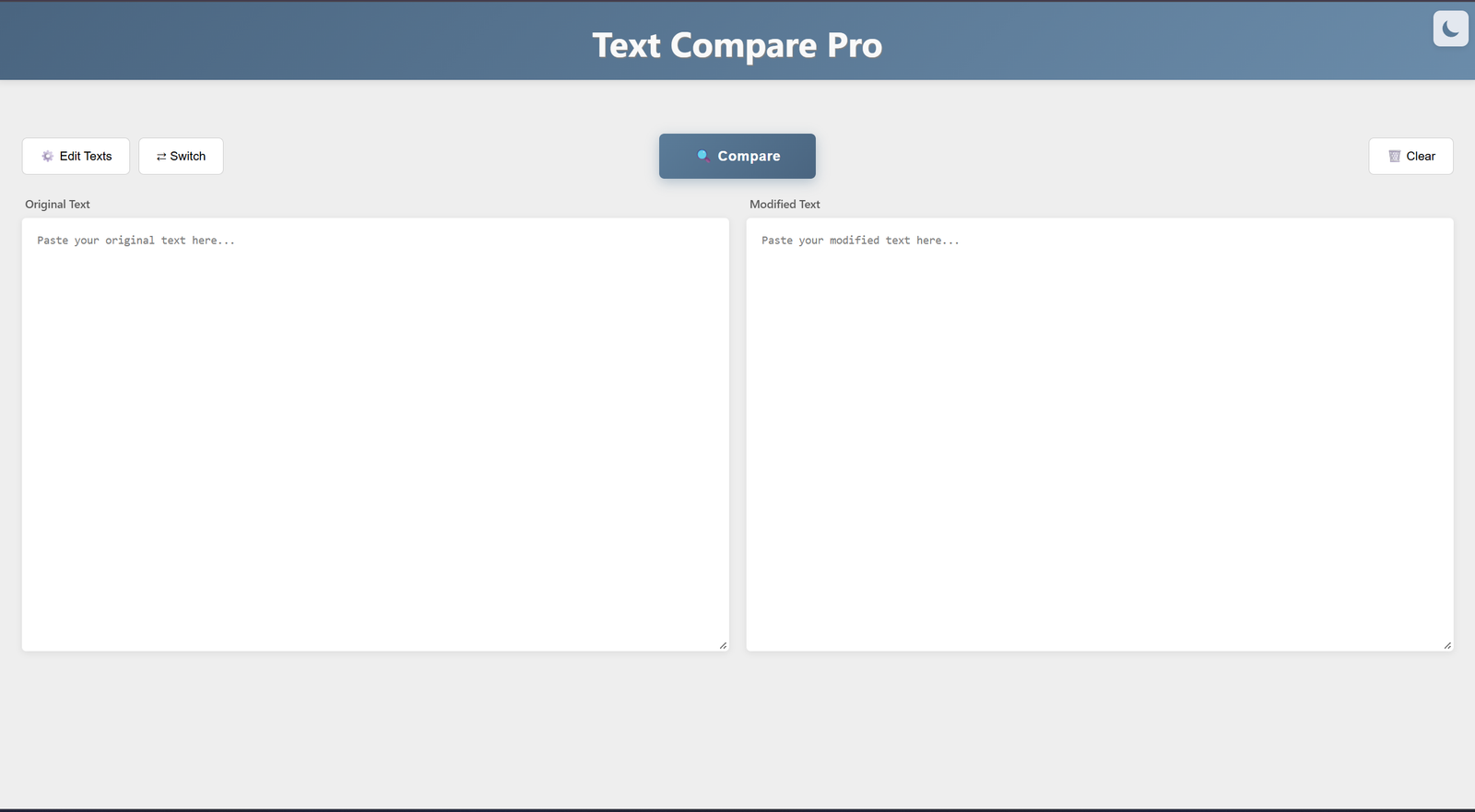 Text Compare Pro - Free Online Text Comparison Tool